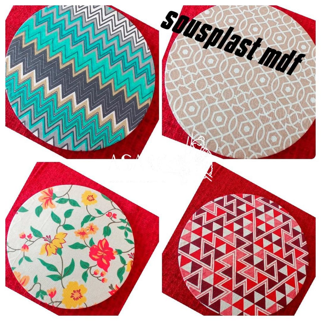 Kit sousplat de MDF - Asarc - Associação dos Artesãos de Resende Costa